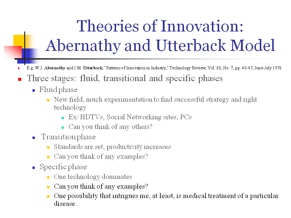 Information, Computing and the Future: Theories of Innovation and the ...