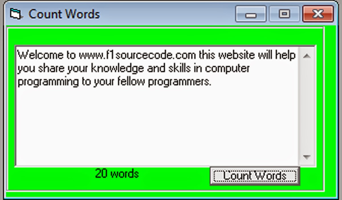 Free Programming Source Codes and Computer Programming Tutorials: Word ...