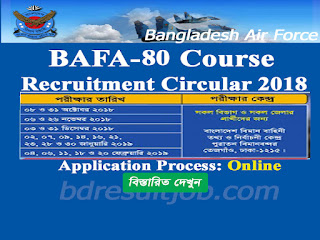 Bangladesh Air Force BAFA-80 Course Cadet Recruitment Circular 2018 ...