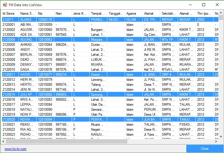 Vb Add Items To A Listview From Mysql Database With Dataset Kode Ajaib