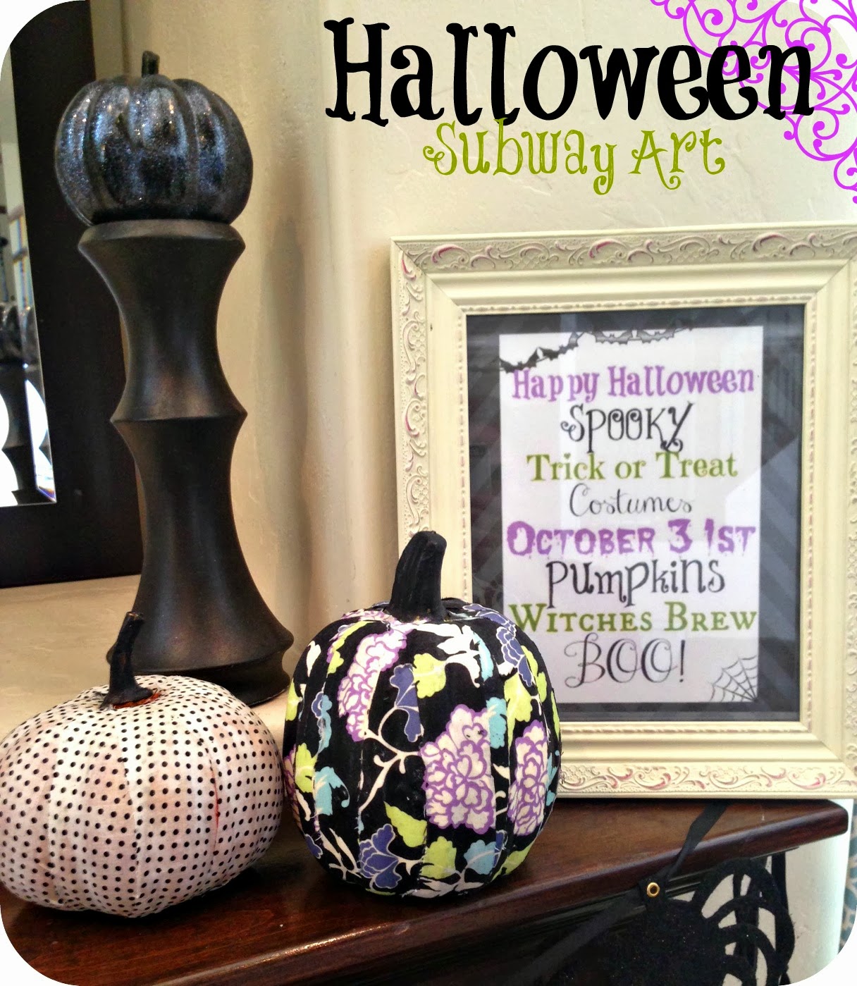 Blue Skies Ahead: Halloween Subway Art Printable