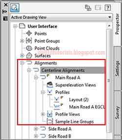 Using the Toolspace on AutoCAD Civil 3D - AutoCAD Civil 3D Tutorials