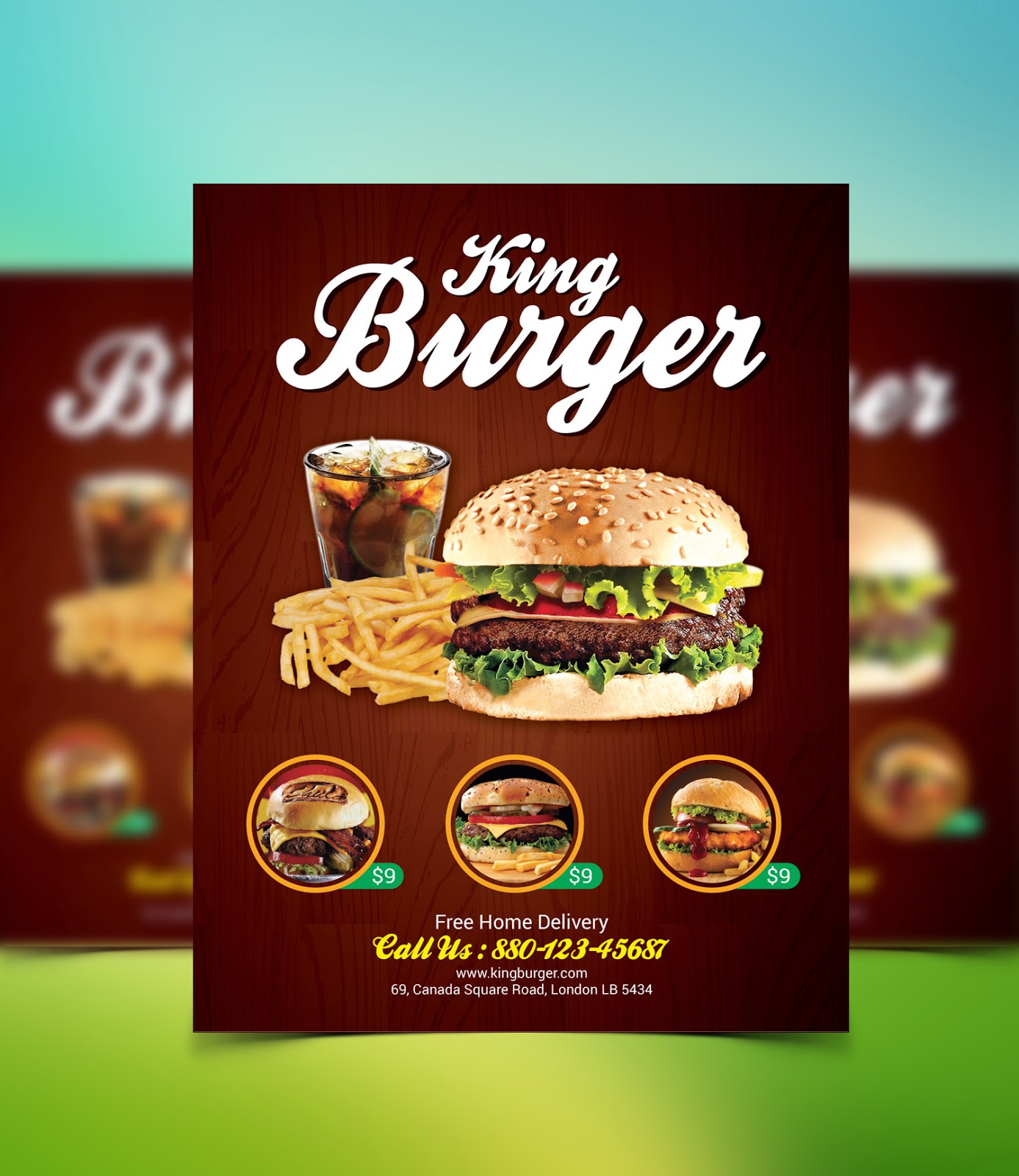 Graphicwind: King Burger Flyer