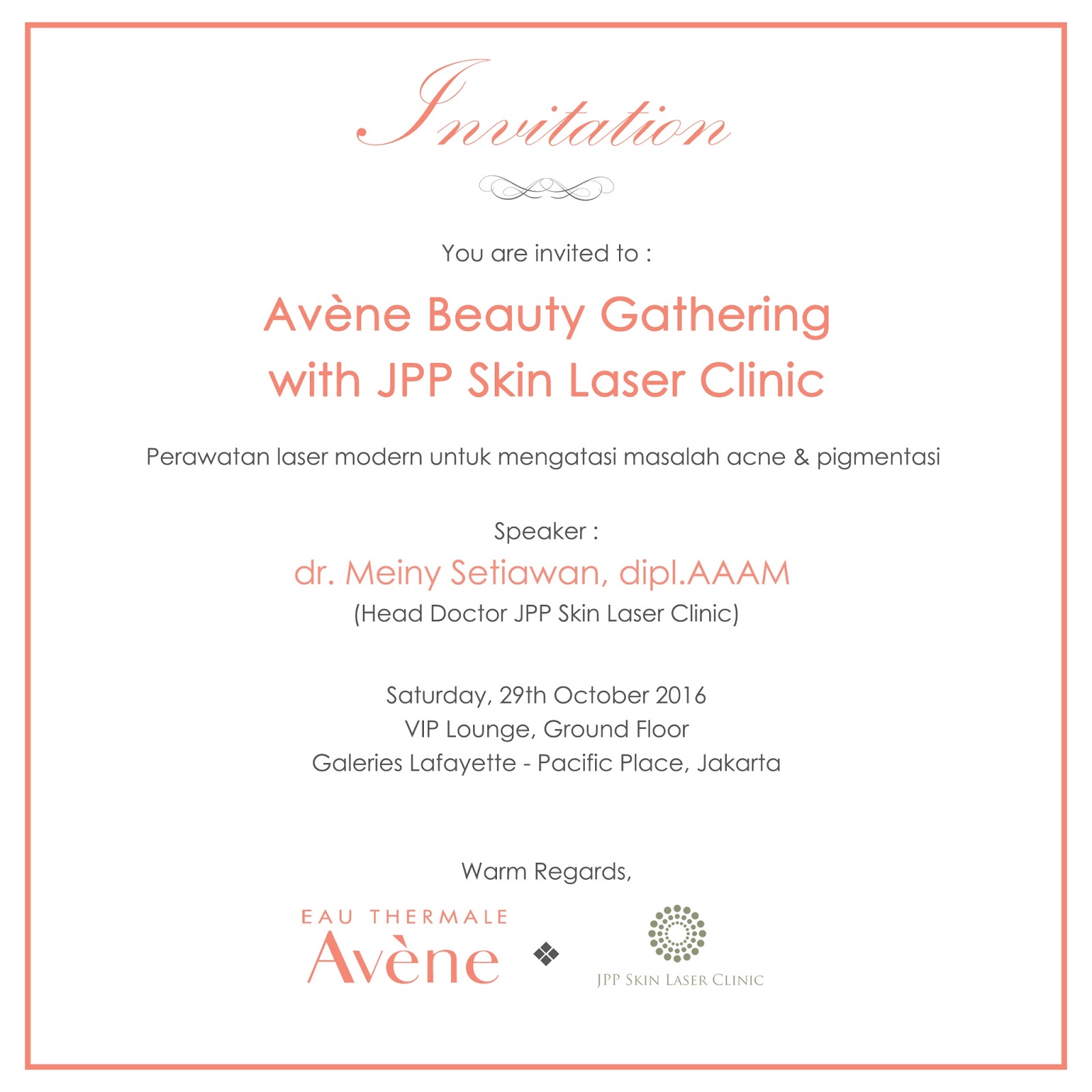 Event Report Beauty Gathering Avène Indonesia dan JPP Skin Laser Clinic ...