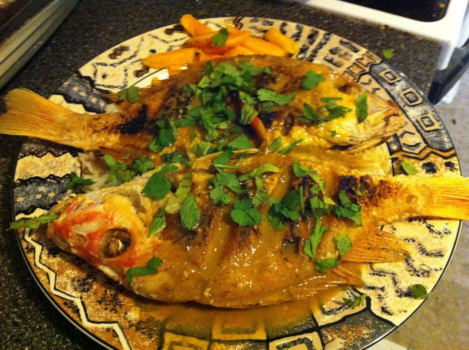 Almost Healthy: Whole red snapper with coconut curry