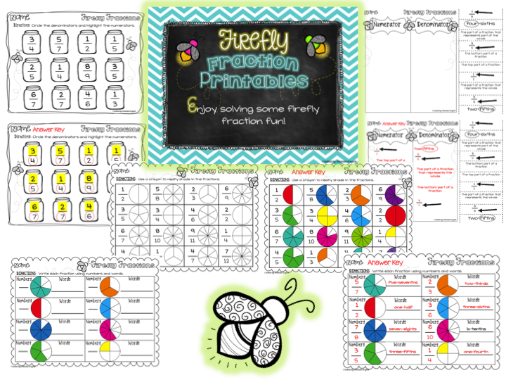 A Traveled Teacher: Firefly Fractions!