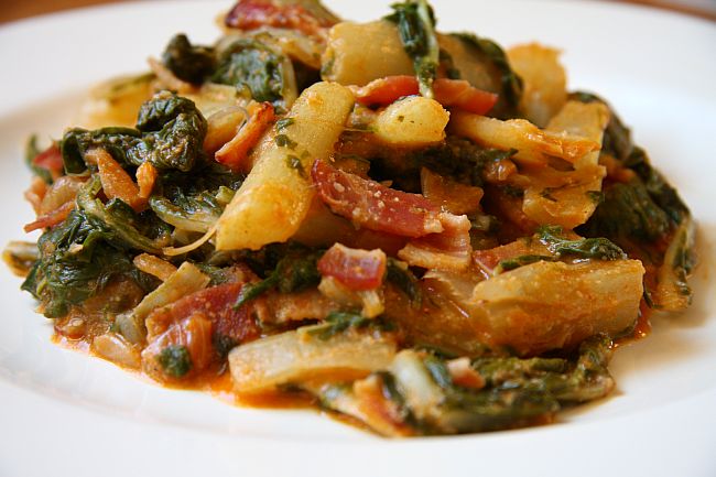Acelgas rehogadas con bacon | Mercado Calabajío