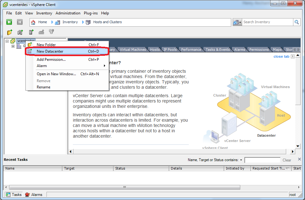 Virtualizacion: Crear Cluster vCenter Server