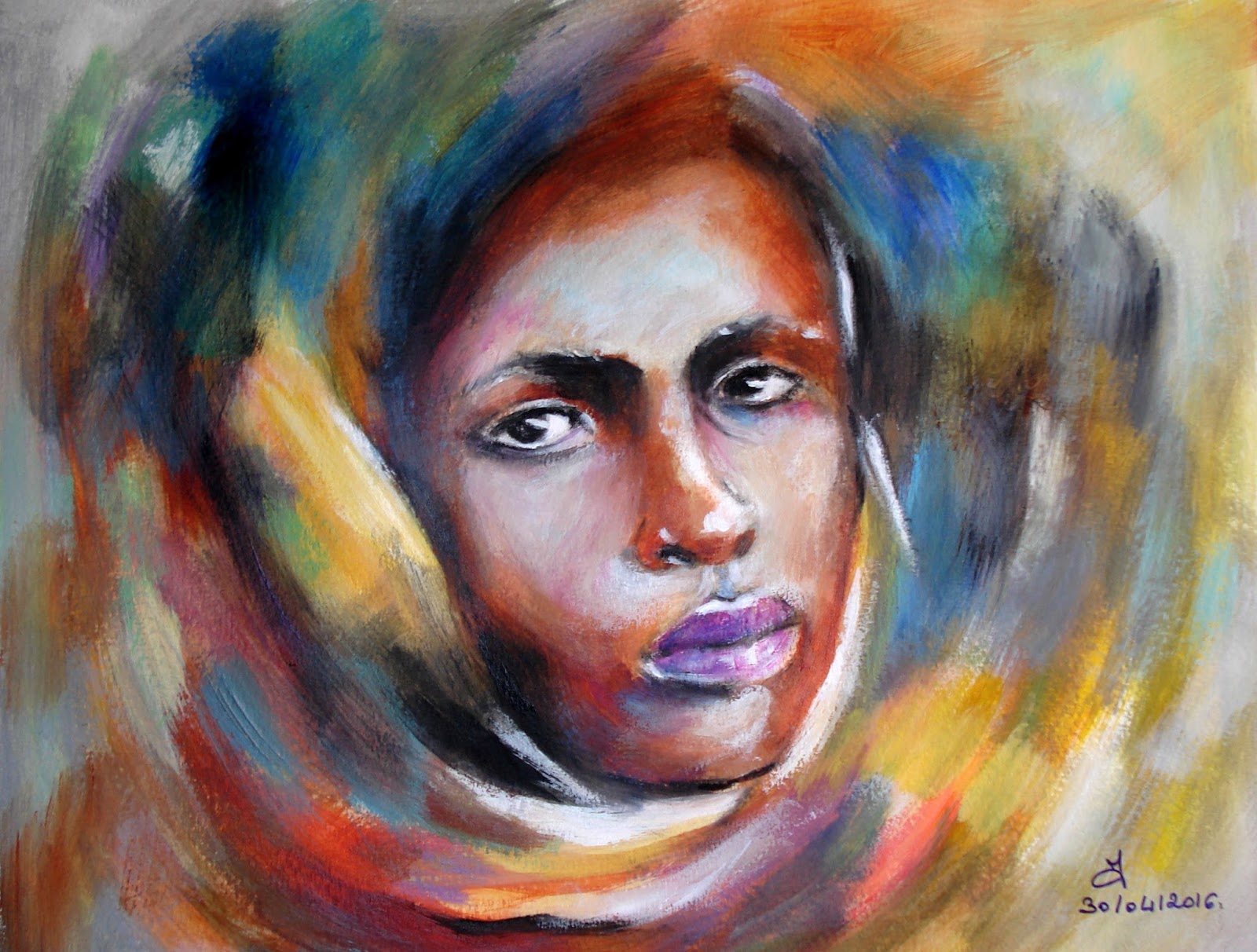 Portraits par Josette, acrylique, pastel, fusain.: nouveaux portraits à ...