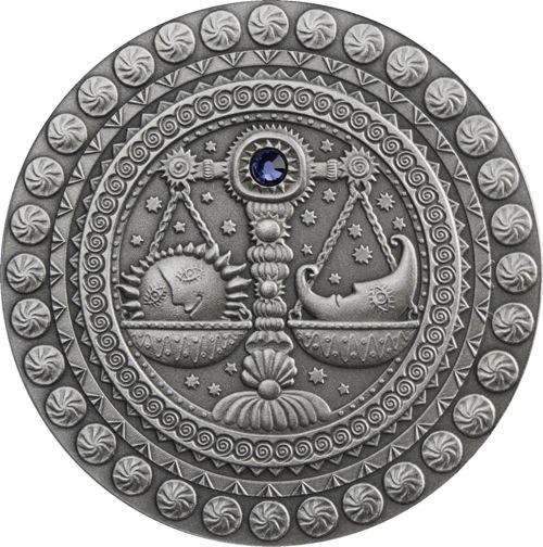 Zodiac Coins Libra - Belarus 20 Rubles Silver Coin, Swarovski elements ...