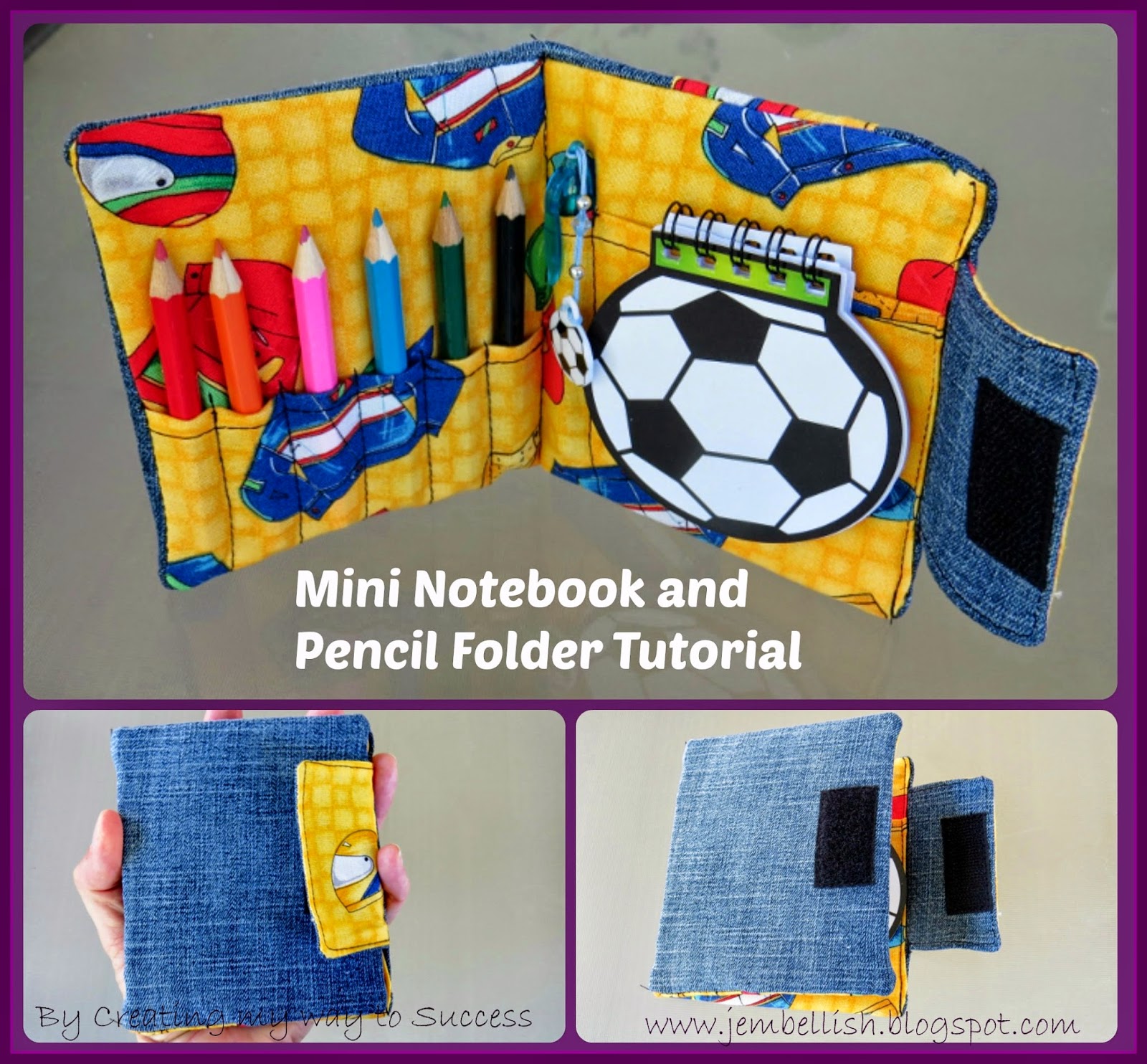 Creating my way to Success: Mini Notebook and Pencil Folder Tutorial