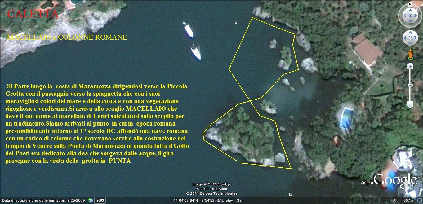 Seawatching a Lerici: Percorso 3 e 4: Cala Caletta