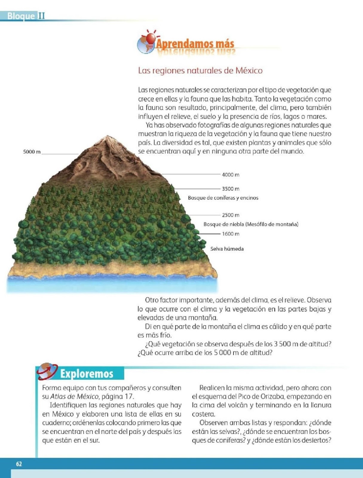 Las regiones naturales de nuestro país - Bloque II - Lección 3