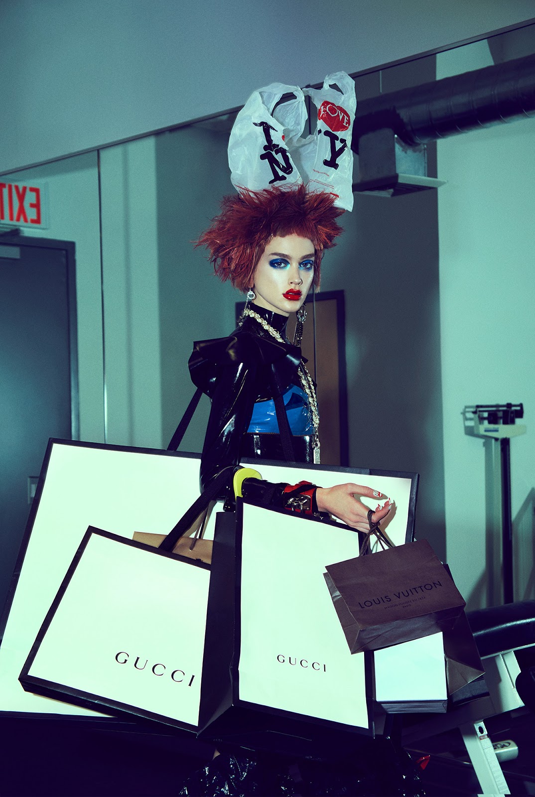 NYC Bag Lady Shopaholic Chic Pawn Shop Punk Style Fashion Editorial ...