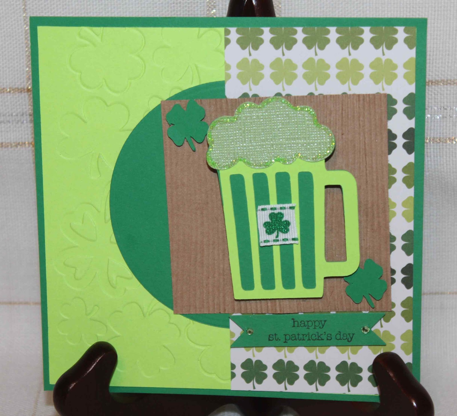 Created by Sunshine HoneyBee: St. Patrick's Green Beer Mug Card