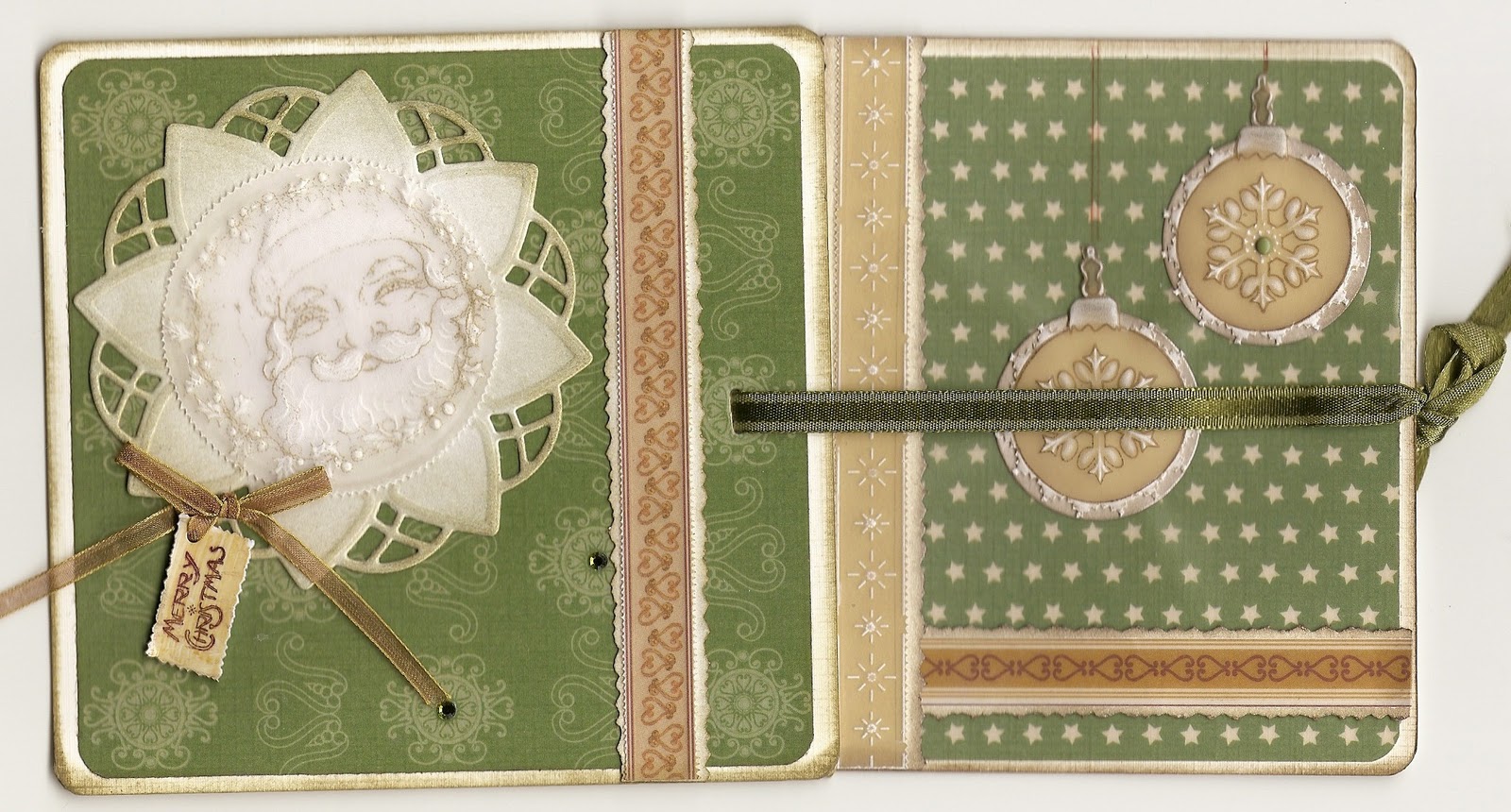 Ria's artists place: kerstkaart met perkamentpapier ( victoriaans)