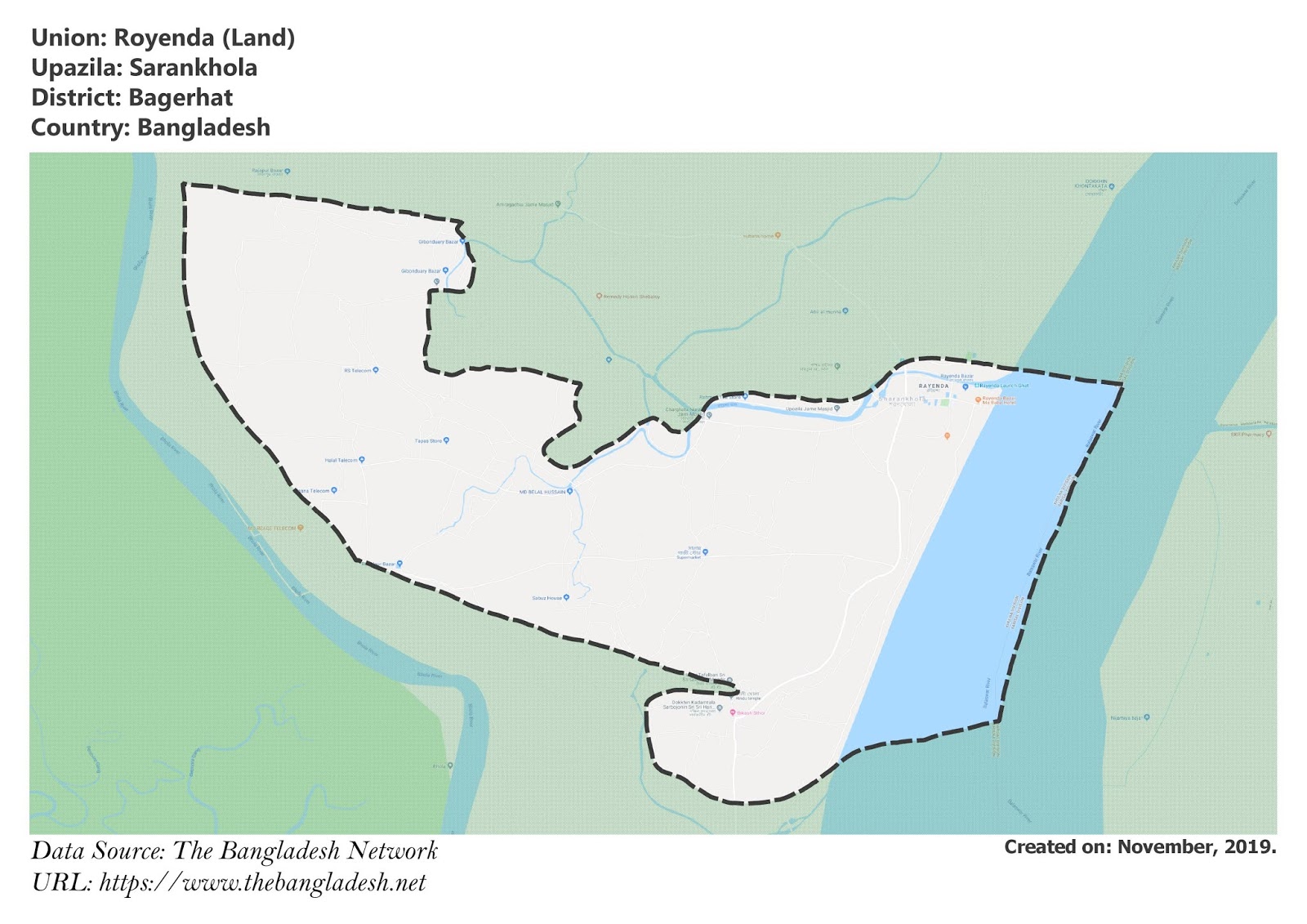 Royenda Union, Bagerhat