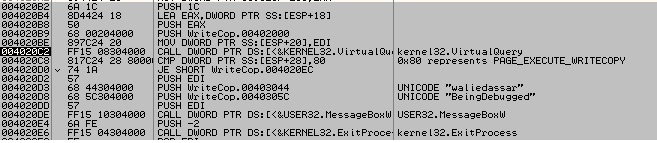 waliedassar: PAGE_EXECUTE_WRITECOPY As Anti-Debug Trick