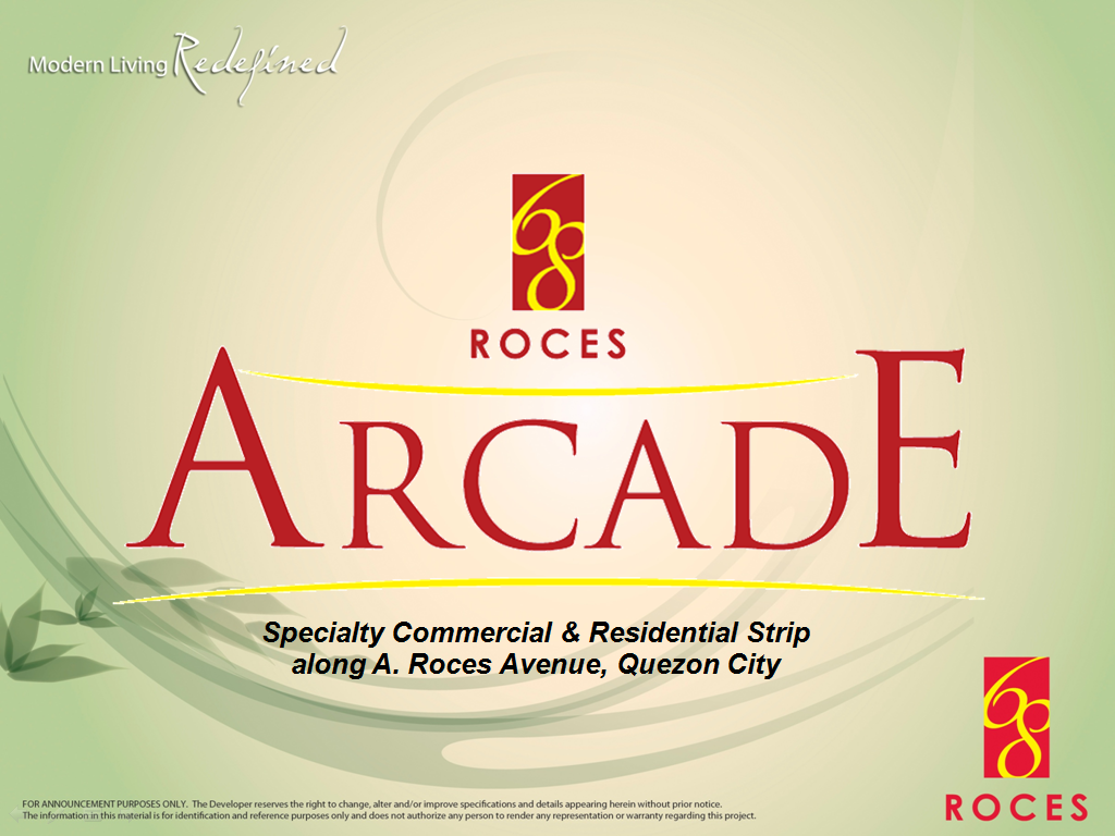 68 ROCES ARCADE: COMMERCIAL BUILDING: 68 ROCES ARCADE: PRE-SELLING ...