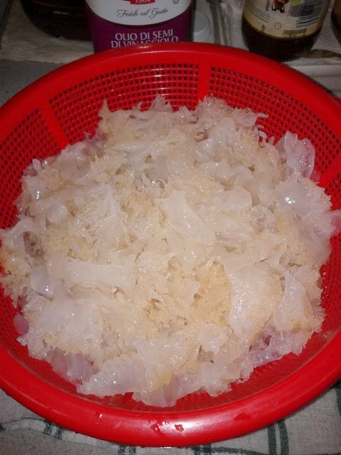 My Cooking Recipe : 冷腌水母Homemade Cold Pickled Jelly Fish