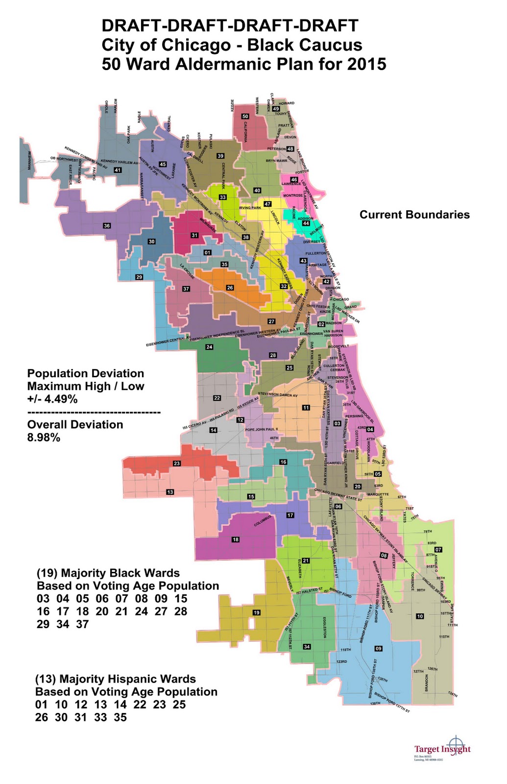 MAPS: City Council Black Caucus 50 wards proposal