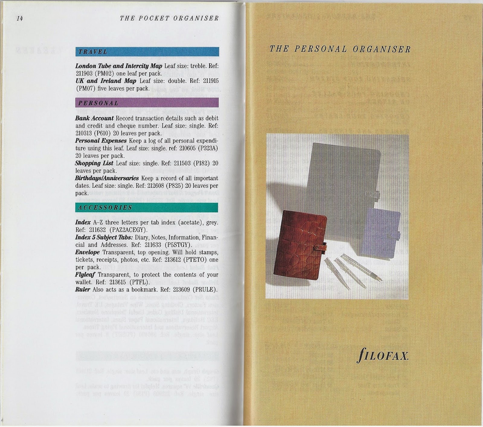 Philofaxy: Filofax Catalogue 1990