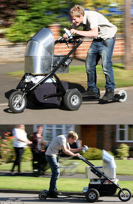 standby life: 世界一速いベビーカー!! World's Fastest Baby Carriage Hits 50MPH [Video]