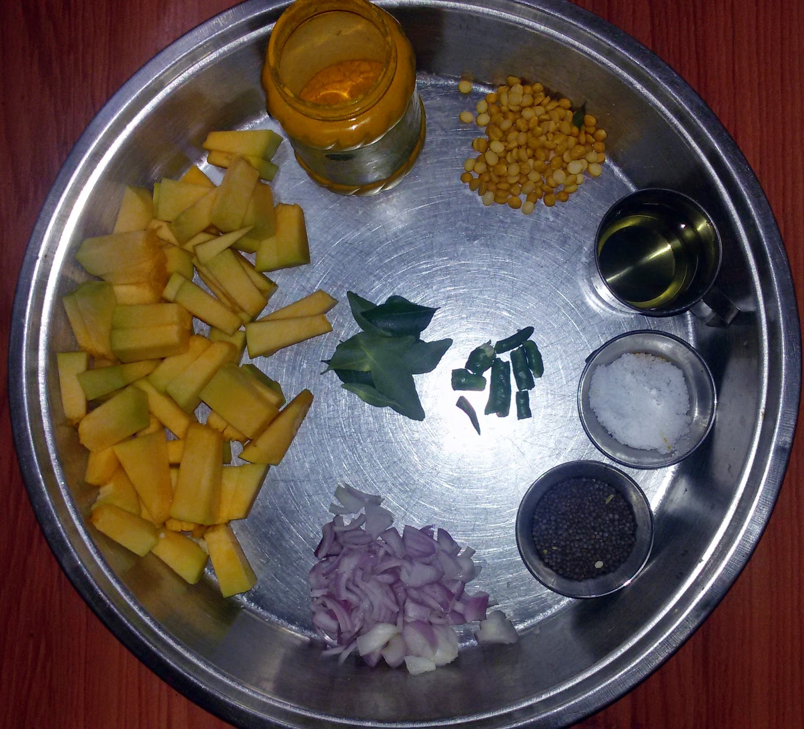 BananaLeaf Recipes: Parangikai Poriyal/ Yellow Pumpkin Poriyal Recipe: