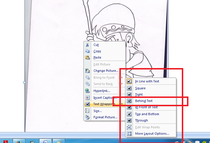 cara menggeser / mengubah posisi gambar / insert gambar sesuai ke ...