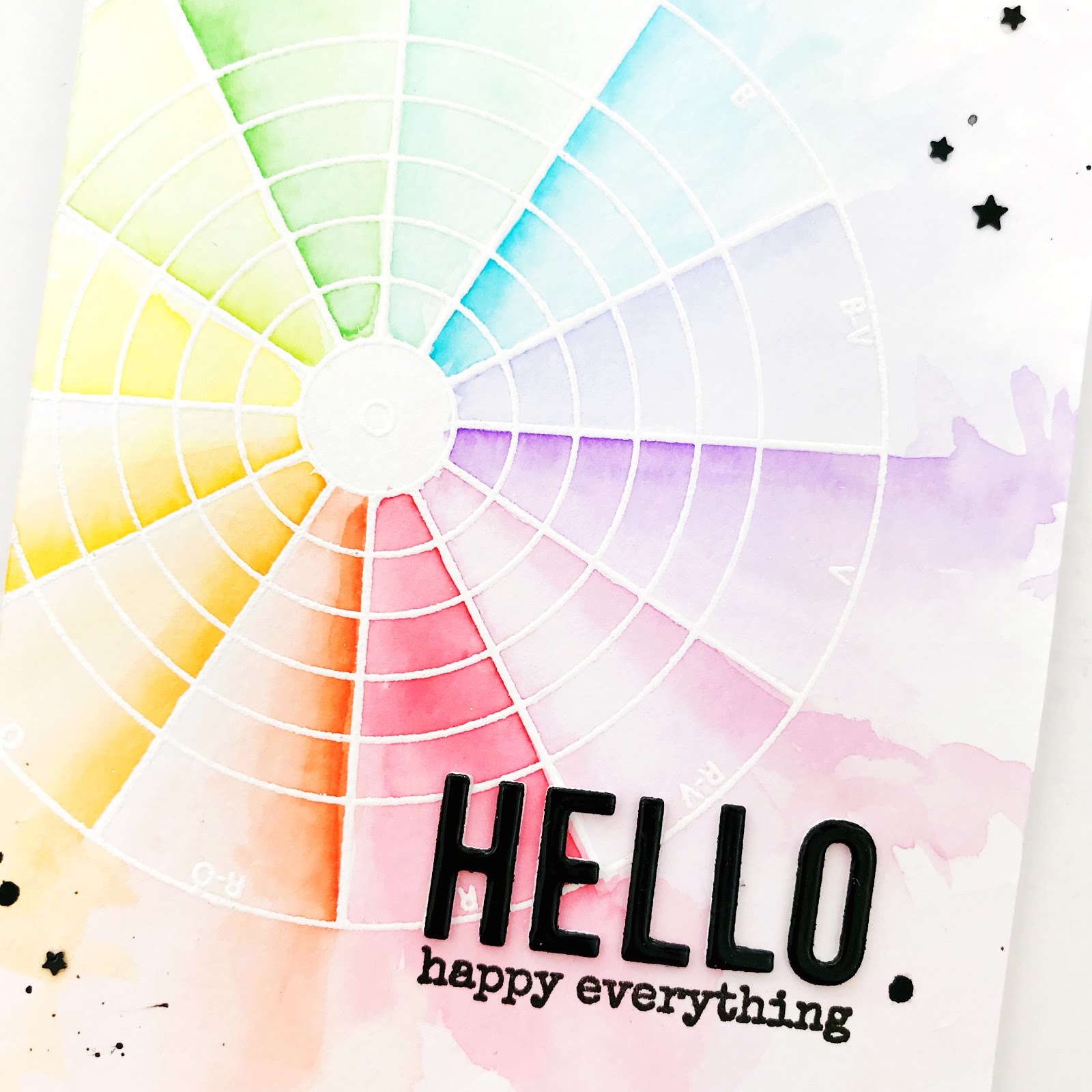 carly tee: color wheel card