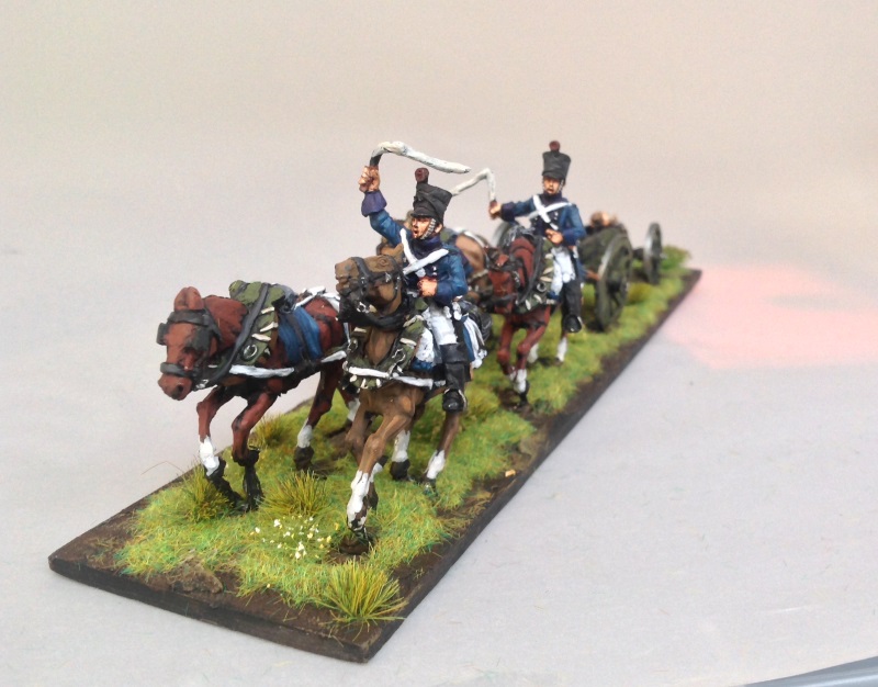 15mm paint shack: 28mm Perry Miniatures Gun and four horse limber
