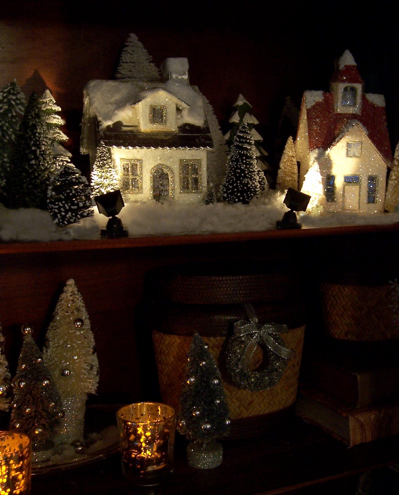 Taditional Tropical Home: Christmas cone trees