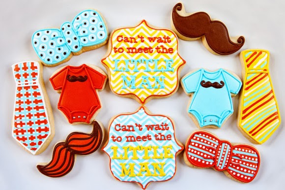 love.life.laughter. happily ever after...: little man themed cookies