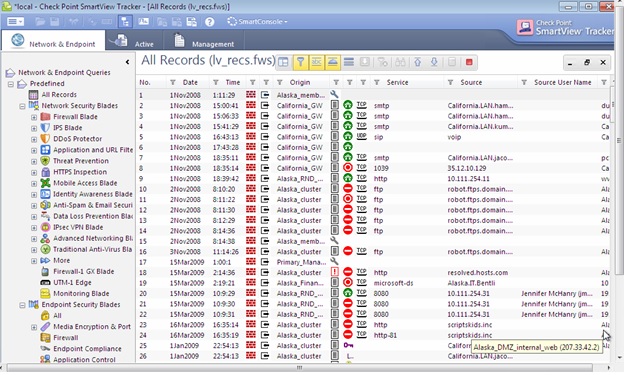 My Check Point CCSA Journal: Check Point SmartView Tracker