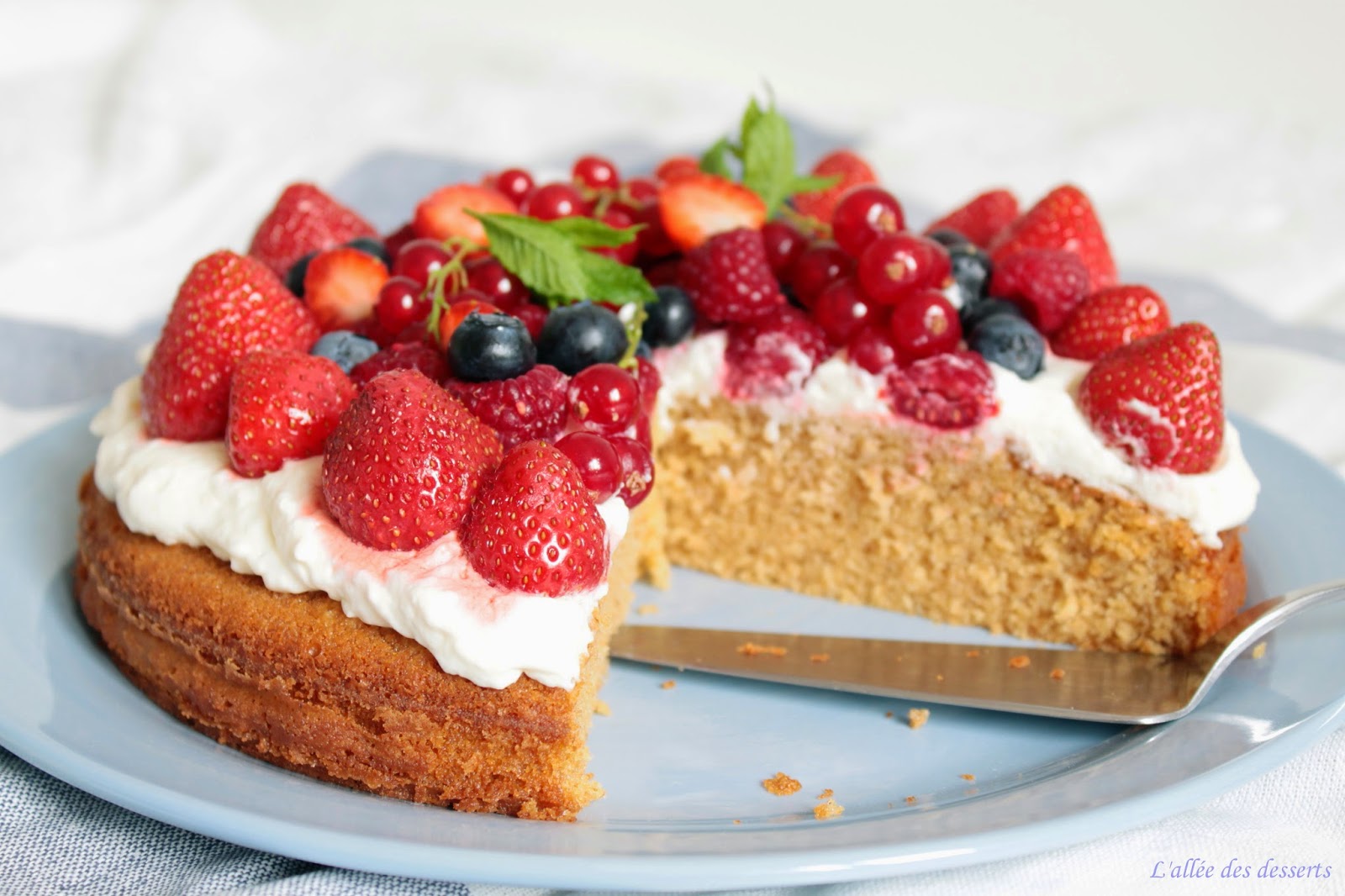 L'allée des desserts: Gâteau aux fruits rouges