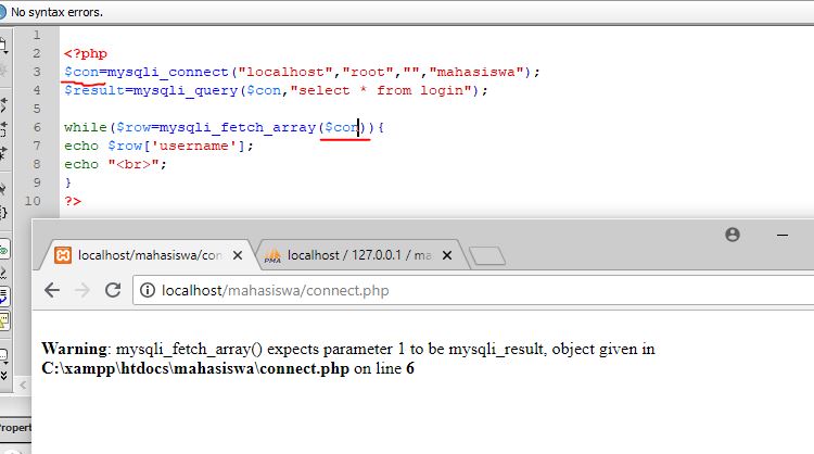 Warning Mysqli Fetch Array Expects Parameter 1 To Be Mysqli Result