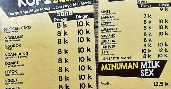 Ide 23+ Contoh Daftar Menu Warkop