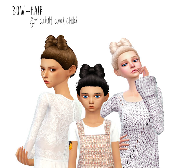 Sims 4 cc hair bow - mozcherry