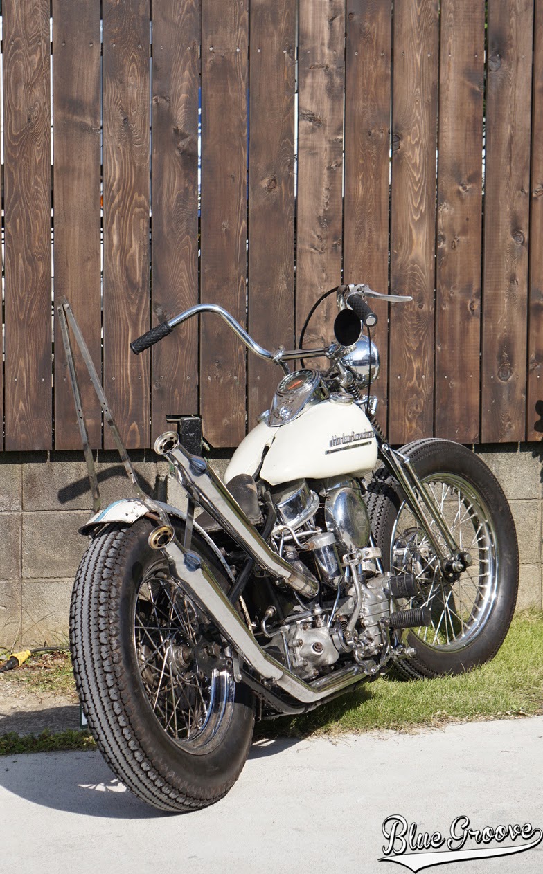 BLUE GROOVE SHOP BLOG: - SOLD - 55`PANHEAD FLH BOBBER