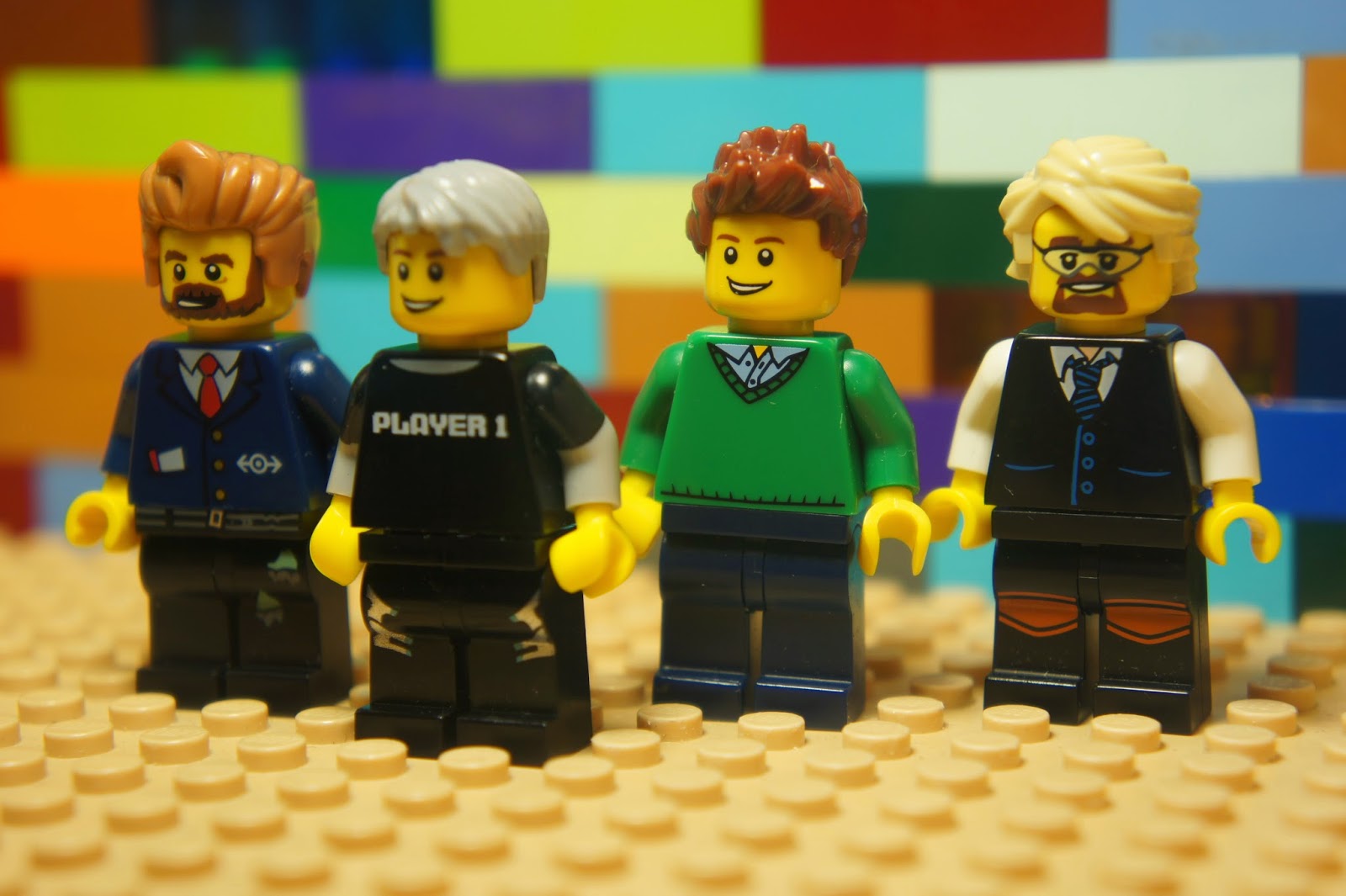 LEGO #001 Assorted MINIFIGURES Regular Guys w/ Cool Hair Pcs - x4 ...