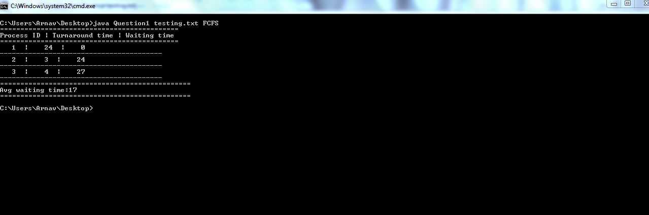 Scheduling Algorithm : First Come First Serve (fcfs) Java Program Code ...