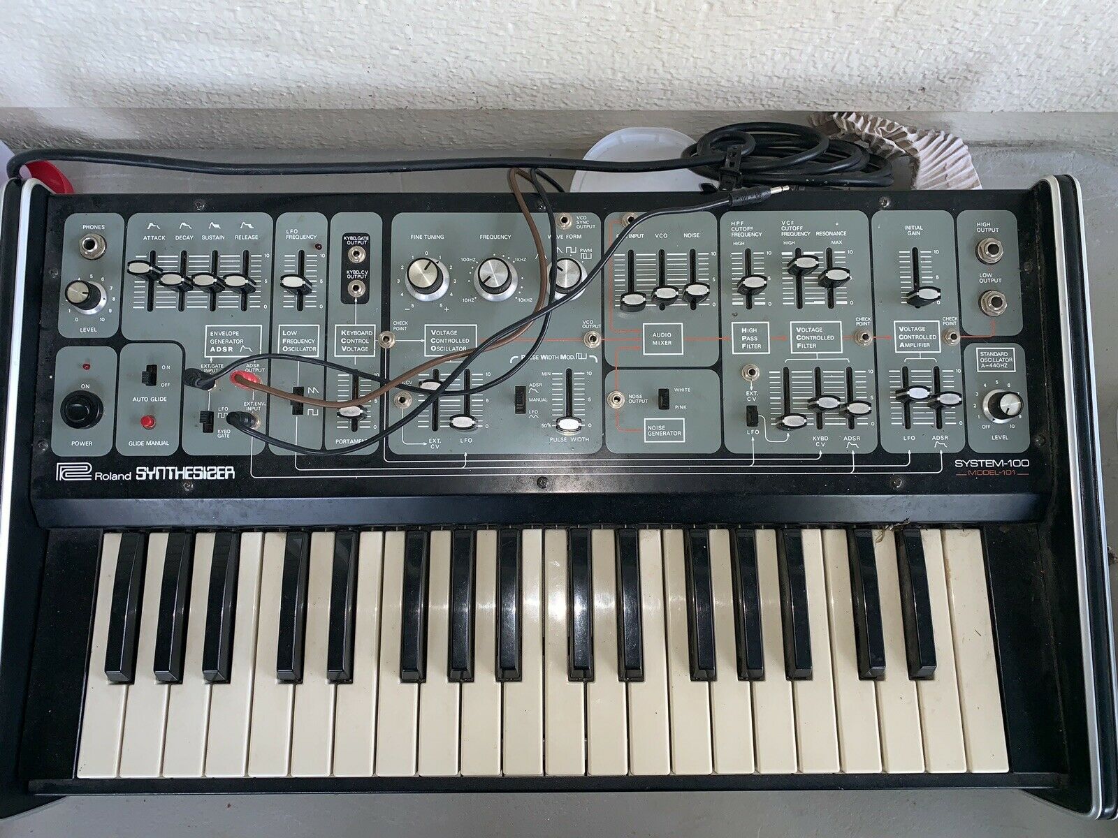 MATRIXSYNTH: ROLAND SYSTEM-100 Model 101 Keyboard Synthesizer SN 500969