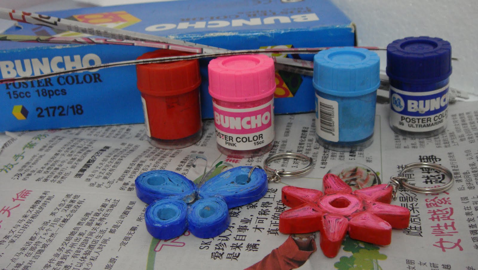 My story~ccc(^_^): Key chains made from recycled materials