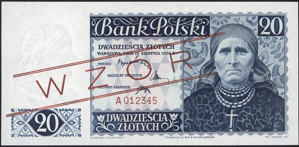Poland Banknotes 20 Polish Z oty Banknote Of 1939 World Banknotes poland-banknotes-20-polish-z-oty-banknote-of-1939-world-banknotes