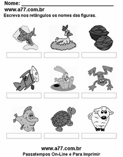 Atelie Doce Magia em Ensinar: ESCREVA O NOME NAS FIGURAS - 1 SERIE