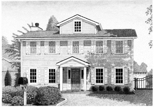 Mark Tabler: Paintings, Drawings, Other Art: Two more pen and ink house ...