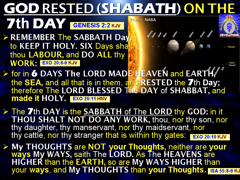 The BIBLE EXPLAINER & REVELATOR: Q475: Should We Equal Sabbath Changes ...