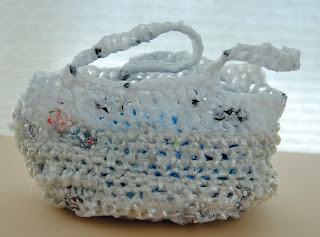 BITS & PIECES: Plarn Crocheted Baskets