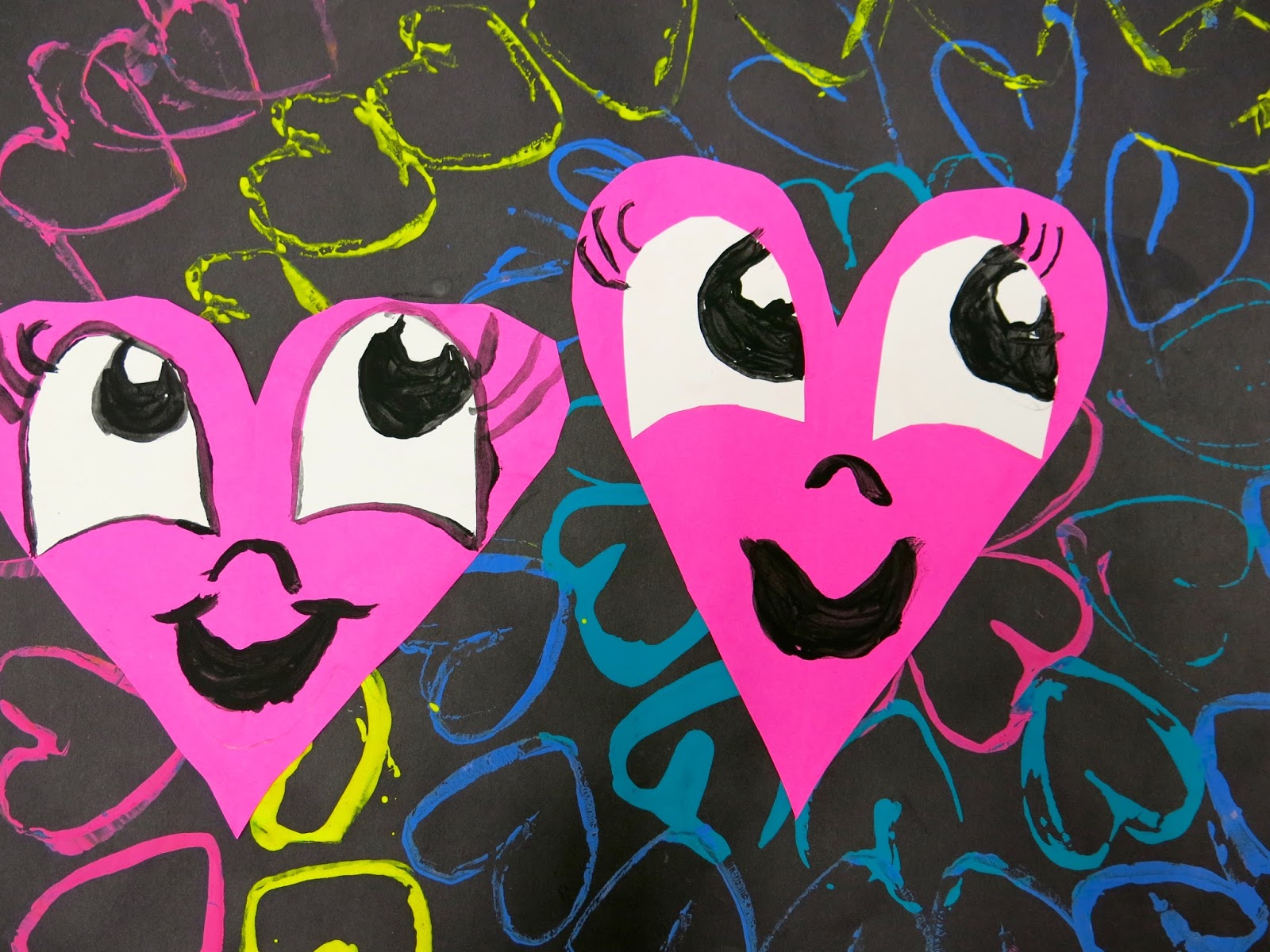 Cassie Stephens: In the Art Room: Happy Hearts Inspired by Chris Uphues