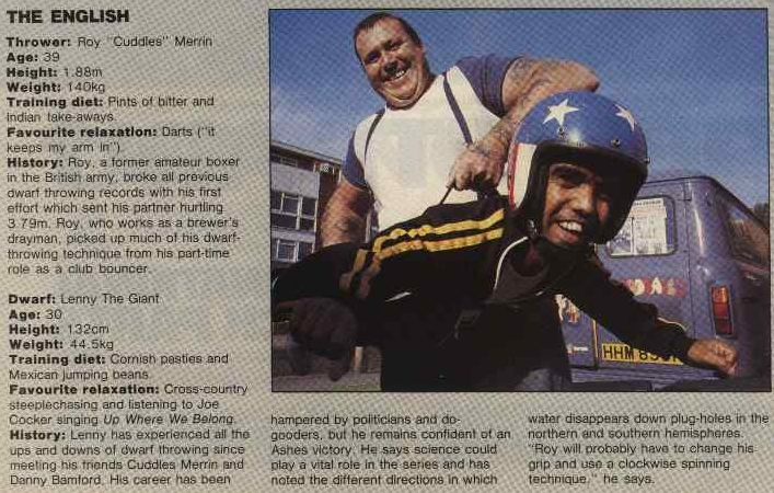 bri-collage: Lancer de nain, dwarf tossing, lanzamiento de enano.